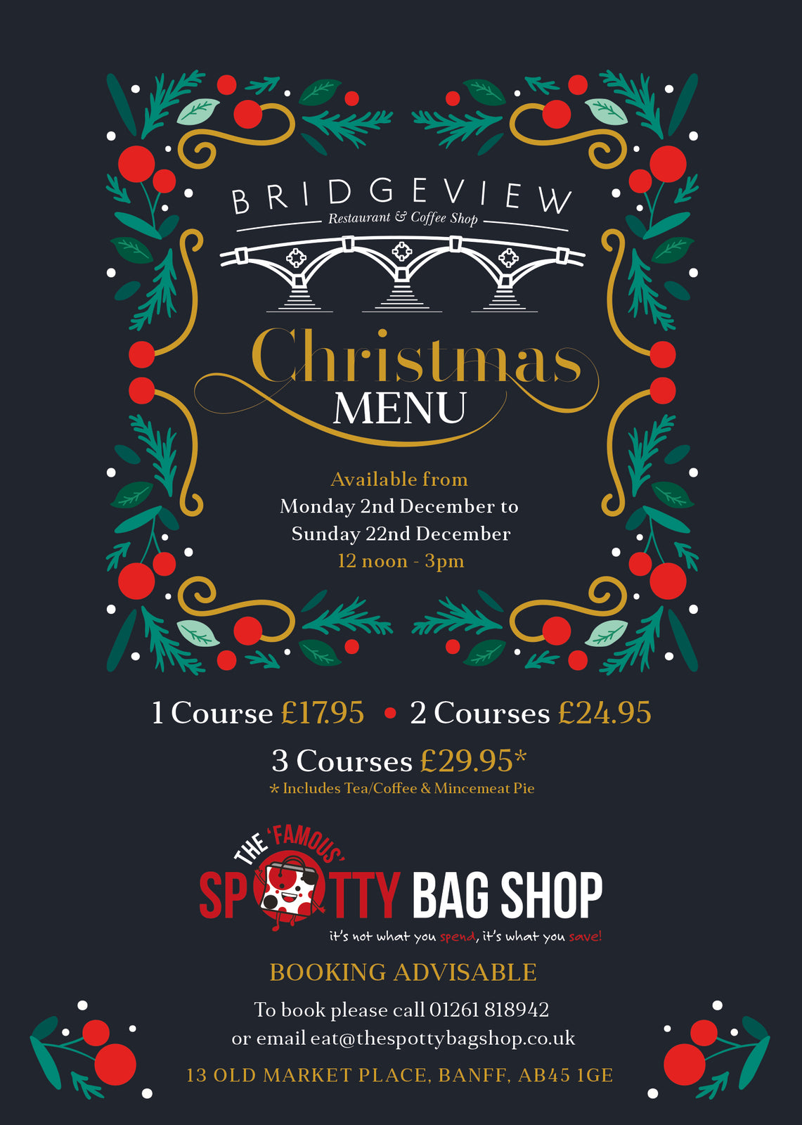 Bridgeview Restaurant & Coffee Shop – The Spotty Bag Shop