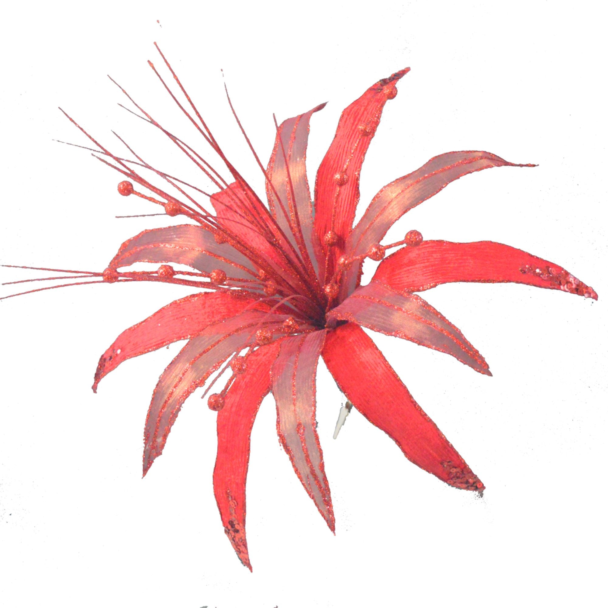 Red Glitter Superflower | Christmas Tree Decorations & Wreaths – The ...