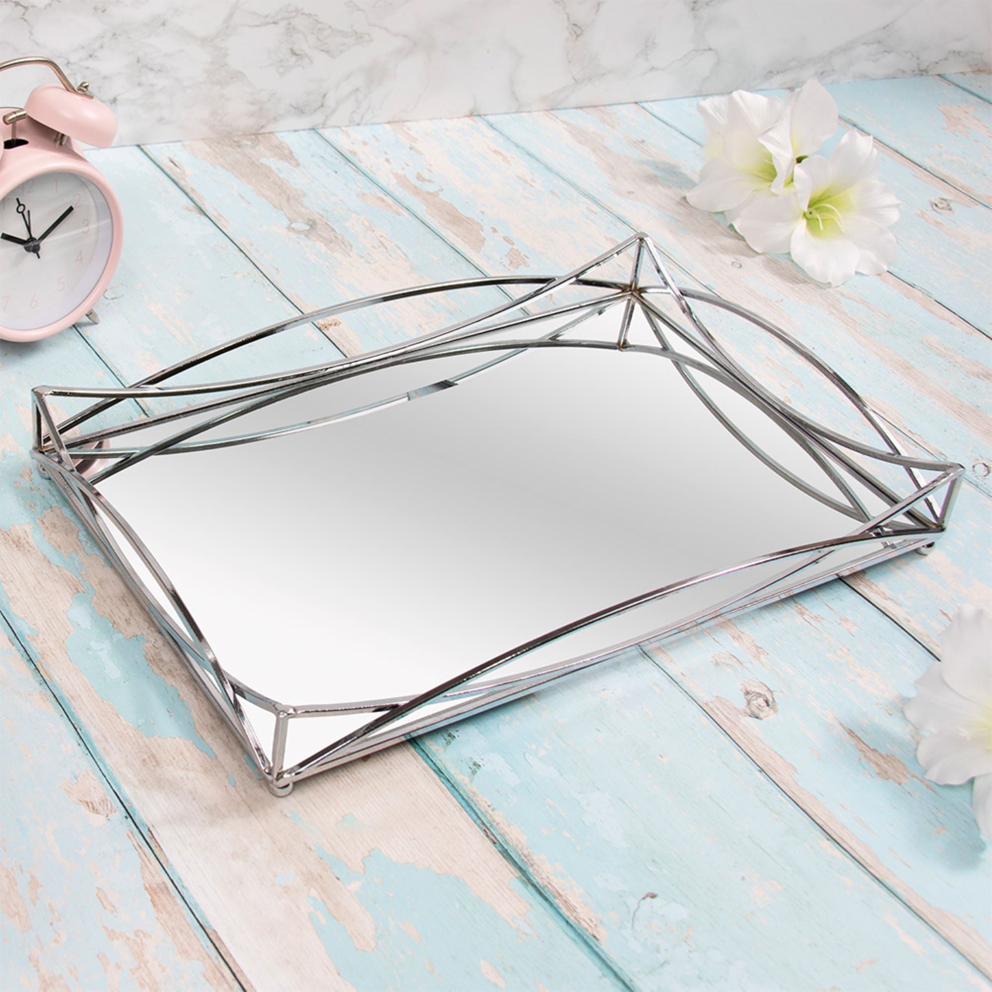 Rectangle Abstract Mirrored Tray 37cm – The Spotty Bag Shop