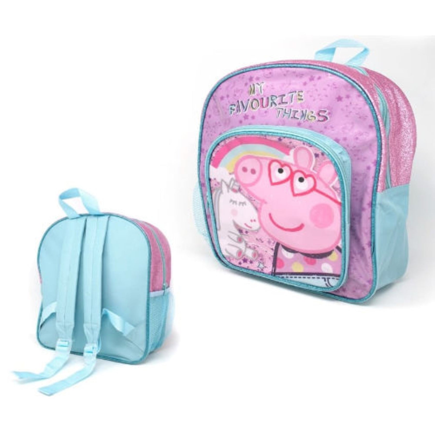 Peppa Pig 'My Favourite Things' Glitter Backpack – The Spotty Bag Shop