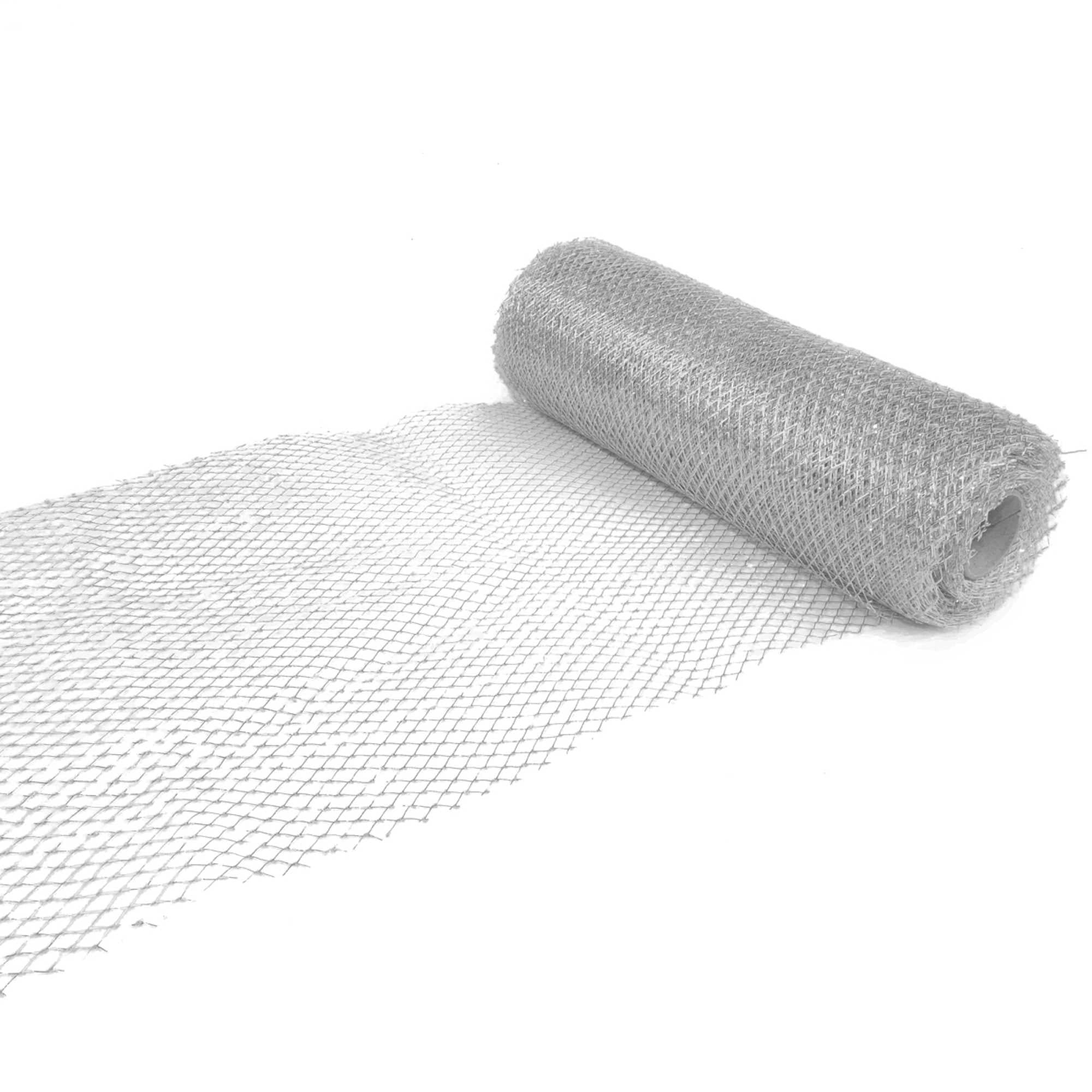 Metallic Silver Deco Mesh | Wreath Making Supplies & Craft Deco Mesh ...
