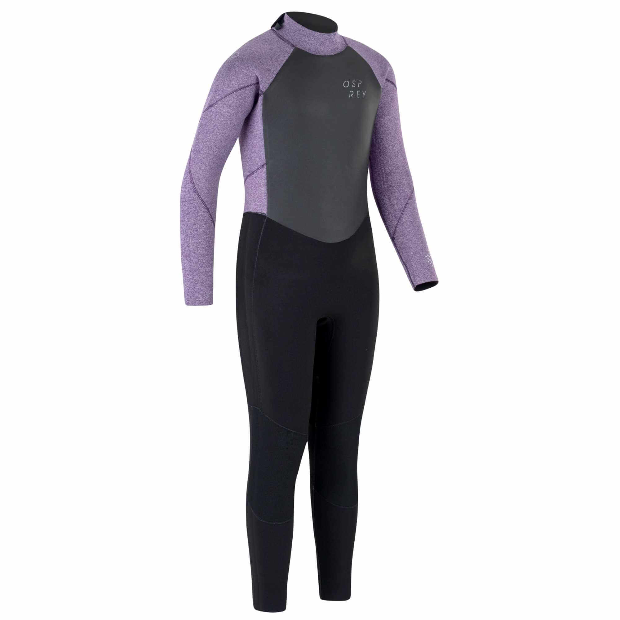 Osprey Kids Full Length Black and Purple Wetsuit 5mm | Girls Wetsuits ...